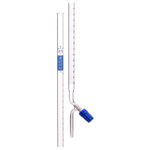 Burette with Screw Type, PTFE Needle Valve Stopcock (Rotaflow), Class A ...
